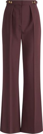 Elisabetta Franchi Femme, Pantalons, Rouge, Taille: 44 FR Pantalon Élégant Taille Haute