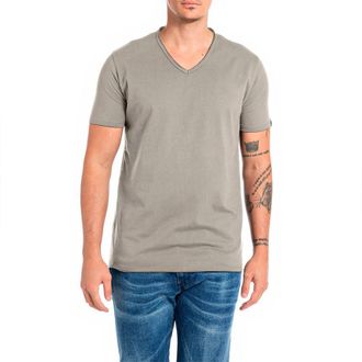 Replay Herren Regular fit Basic T-Shirt aus Baumwolle