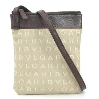 Bulgari Pre-owned Canvas schultertasche - - Pre-owned - Damen - Beige - ONE SIZE