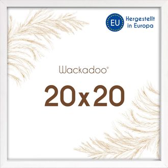 Wackadoo Bilderrahmen quadratisch 20x20 weiß Fotowand Fotorahmen mit Glas Holz Picture frame poster