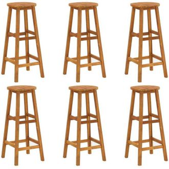 vidaXL Vidaxl - Tabourets de bar lot de 6 bois dacacia solide