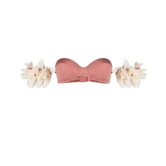 La Reveche Pink Blumiges Bikini-Oberteil - - Swimwear - Damen - Rosa - L