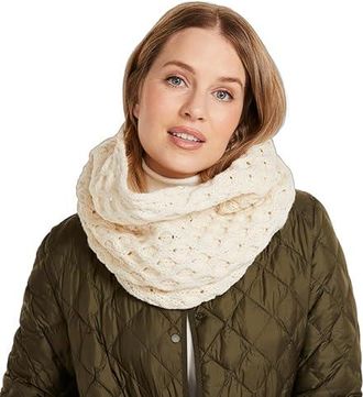 Aran Woollen Mills Aran Wool Mills Écharpe irlandaise en nid dabeille | Super douce 100 % laine mérinos - Beige - Taille Unique