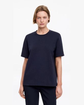 Arket Formbest&auml;ndiges Signature-T-Shirt -Blau