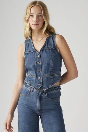 Levi's Gilet Braided Lightweight - Femme - Bleu / Big Yikes - XS
