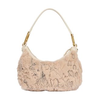 Braccialini Beth Sac Bandouli&egrave;re en Fourrure - Femme - Sacs - Beige - Taille: ONE Size