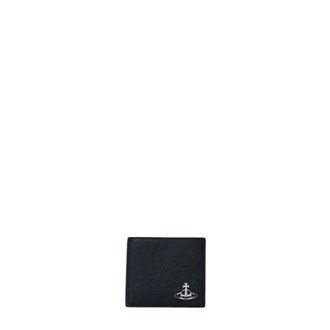 Vivienne Westwood Homme, Accessoires, Noir, Taille: ONE Size Portefeuille en Cuir avec Motif Logo