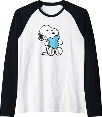 Peanuts Snoopy I Love You, hellblau Raglan