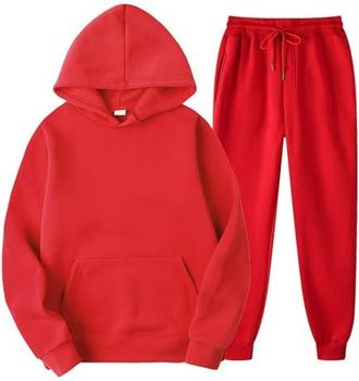 Generic Tenue deux pièces pour femme, survêtement de couleur pure, vêtements de sport, ensemble tendance, automne et hiver, survêtement décontracté à manches 