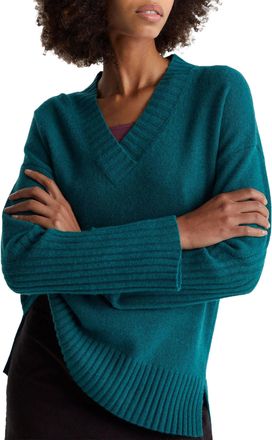 Benetton Damen Maglia Scollo V M/L 1244d403a Pullover, gr&uuml;n, L