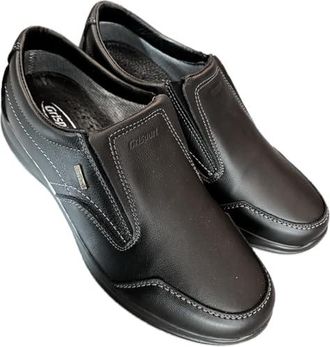 Grisport Chaussures Slipon Homme Imperméable Gritex Ville Mocassins en Cuir Huilé Sans Lacets SLIPFIT 2.0 Antidérapant Active, Noir huilé, 45 EU