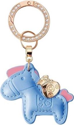 Generico Porte-cl&eacute;s en cuir - Accessoire avec symbole chinois | Porte-cl&eacute;s de lann&eacute;e du cheval - pour sac &agrave; main voiture bureau voyage cadeau f&ecirc;te adulte enfan