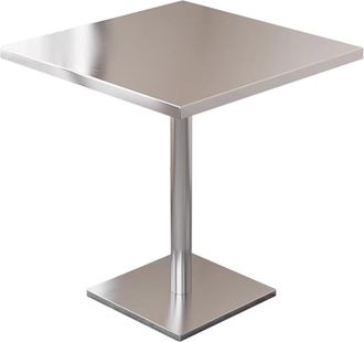 Generic Beistelltisch aus Metall, quadratischer Edelstahl-Beistelltisch, verst&auml;rkt f&uuml;r Wohnzimmer, Schlafzimmer, Balkon & Caf&eacute; | Modernes Wohnambiente im Indu