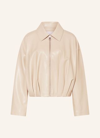 Mrs & Hugs Mrs & Hugs Blouson In Lederoptik weiss