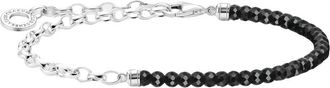 Thomas Sabo Thomas Sabo Damen Charm-Armband mit schwarzen Onyx-Beads Silber A2100-130-11-L14 - - Accessories - Damen - Grau - ONE SIZE