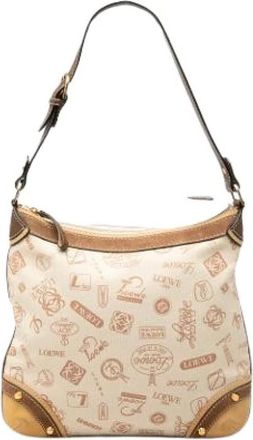 Loewe Sac bandouli&egrave;re Pre-owned en toile - Femme - Pre-owned - Beige - Taille: ONE Size