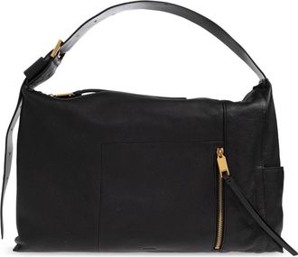 AllSaints Femme, Sacs, Noir, Taille: ONE Size Alba Leather Shoulder Bag