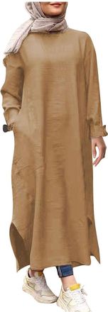 Generic Muslimische Kleider Damen Elegant, Gebetskleidung F&uuml;r Frauen, Abaya Kleid Sommerkleid Elegant Gebetskleid Kaftan Strand Maxikleider Orientalisches Kos
