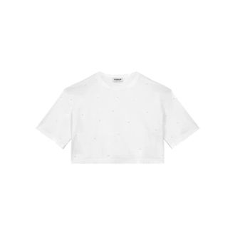 Dondup Basic Crop Over T-Shirt - - Tops - Damen - Wei&szlig; - S