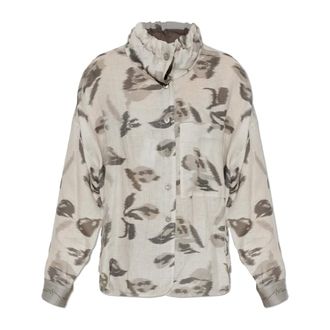 Emporio Armani Leinenhemd mit Tasche - - Blouses & Shirts - Damen - Grau - M