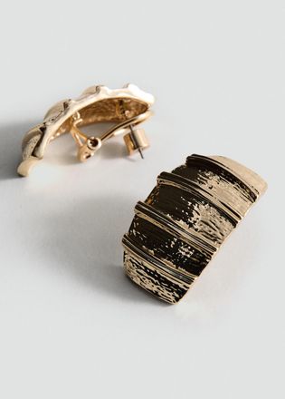 Mango Ohrringe mit Reliefstruktur gold - Damen - Einheitsgr&ouml;&szlig;e - MANGO