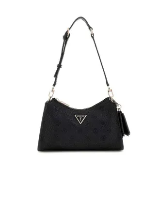 Guess Womens Shoulder Bag Black Polyurethane - Shoulder-Bags