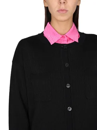 Moschino Virgin Wool Cardigan - Black