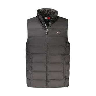 Tommy Hilfiger Homme, Vestes, Noir, Taille: M Veste sans Manches en Polyamide Noir avec Poches