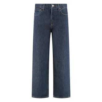 A Gold E Weit geschnittene Jeans mit Metall-Details - - Jeans - Damen - Blau - W28