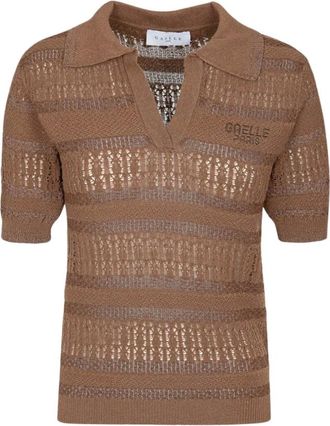 Ga&euml;lle Paris Femme, Pulls, Brun, Taille: 42 FR Polo Punto Ondulado