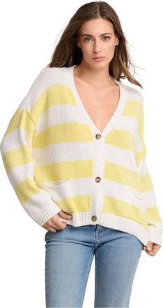 Kocca Femme, Pulls, Jaune, Taille: 40 FR Maglia cardigan a righe