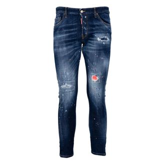Dsquared2 Homme, Jeans, Bleu, Taille: M Jean D&eacute;chir&eacute; Dark Neon Splash Bleu