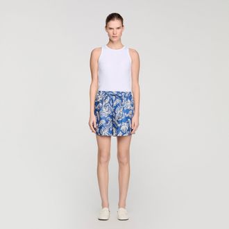 Sandro Short court &agrave; imprim&eacute; floral