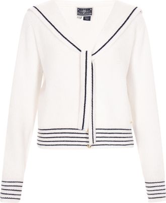 Dreimaster Dreimaster Strickjacke Frauen Cremewei&szlig;, Marineblau