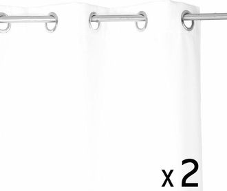 Atmosphera Atmosphera - Lot de 2 Rideaux à oeillets isolant Ivoire 140 x 260 cm