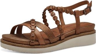 Tamaris Femme Damen 1-28207-44 Sandale cale, Marron Cognac, 38 EU