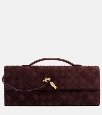 Bottega Veneta Clutch Andiamo aus Veloursleder