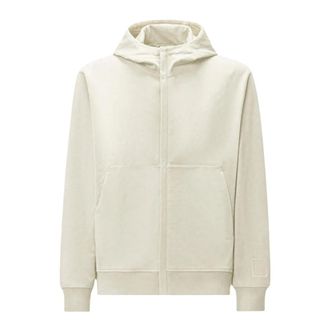 C.P. Company Logo Kapuzenjacke mit geripptem Profil - - Sweatshirts & Hoodies - Herren - Beige - M