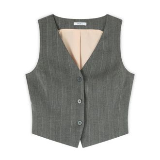 Motivi Einreihige Nadelstreifenweste - - Suits - Damen - Grau - M