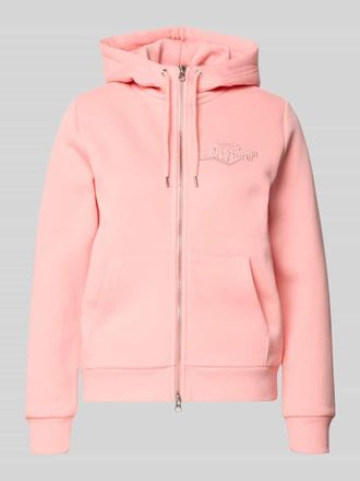 GANT Sweatjacke mit Zweiwege-Rei&szlig;verschluss und Label-Stitching