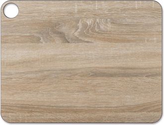 Arcos Schneidebrett mit Aufhänger und Holzstil. Glatt Oberfläche aus Zellulosefaser und Harz. Professionelles Utensil. Serviertablett. Farbe braun. 43 x 33 