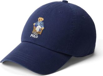 Ralph Lauren Cap aus Baumwolle mit Polo-Bear-Aufn&auml;her in
