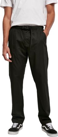 Urban Classics Herren Straight Leg Chino with Belt Hose, Black, 32