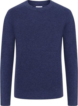 Tom Rusborg Softer Rundhalspullover aus einem Merinowolle-Kaschmir-Mix in