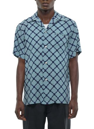 Fursac Chemise hawa&iuml;enne &agrave; motif parasols - Taille XL - Homme