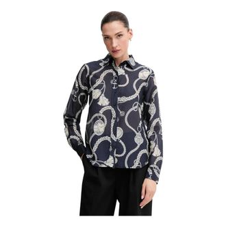 GANT Segel-Print Hemd aus Baumwolle und Seide - - Blouses & Shirts - Damen - Blau - 2XS