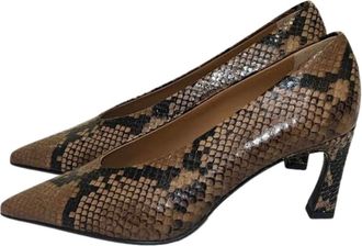 Ovye By Cristina Lucchi Femme, Chaussures, Brun, Taille: 36 EU Decollete pitonata nera e coccio