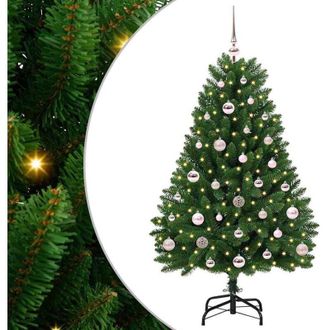 vidaXL K&uuml;nstlicher Weihnachtsbaum Gr&uuml;n 120 cm PVC und Metall vidaXL