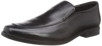 Clarks Herren Howard Edge Slipper, Black Leather, 42.5 EU