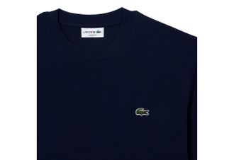 Lacoste Kurzarmshirt T-Shirt mit aufgesticktem Krokodil-Logo auf der Vorderseite